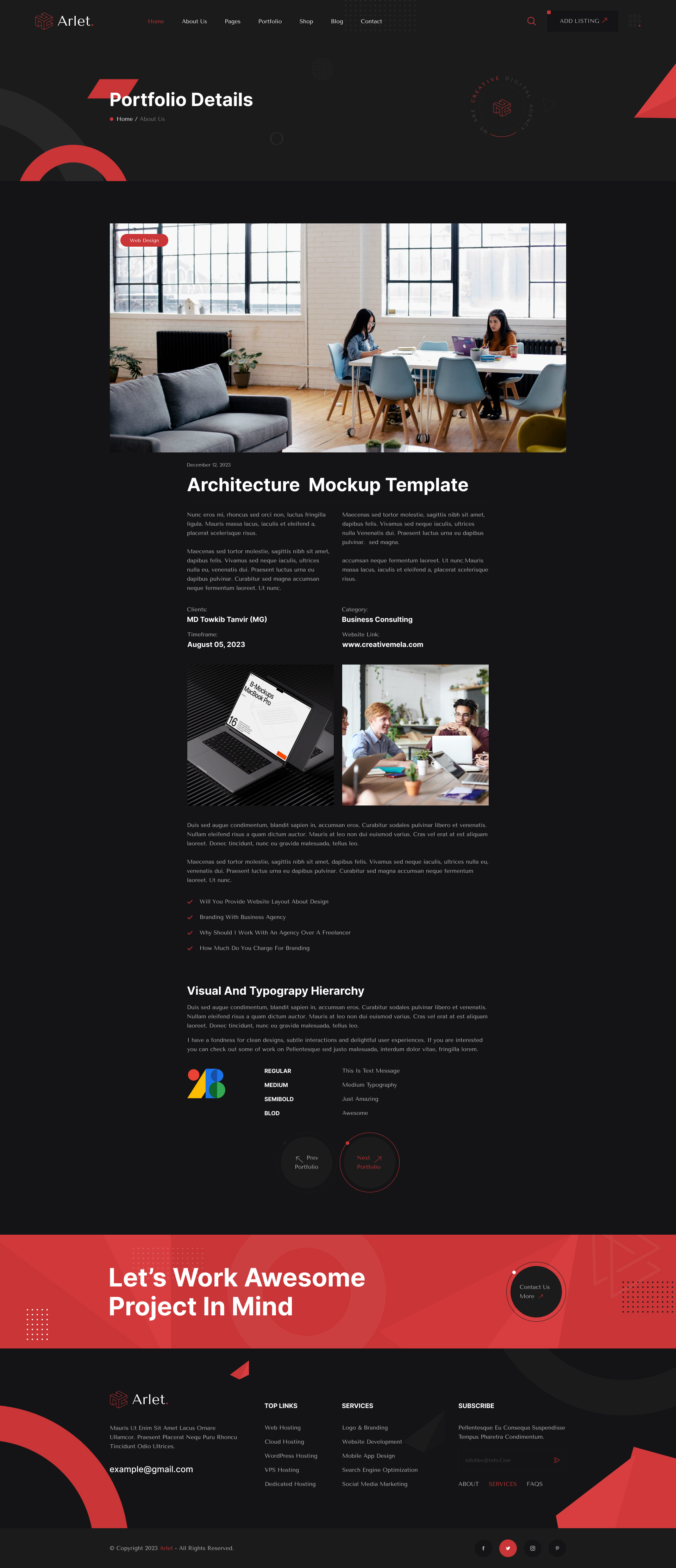 Arlet - Creative Agency Figma Template by creativemela | ThemeForest