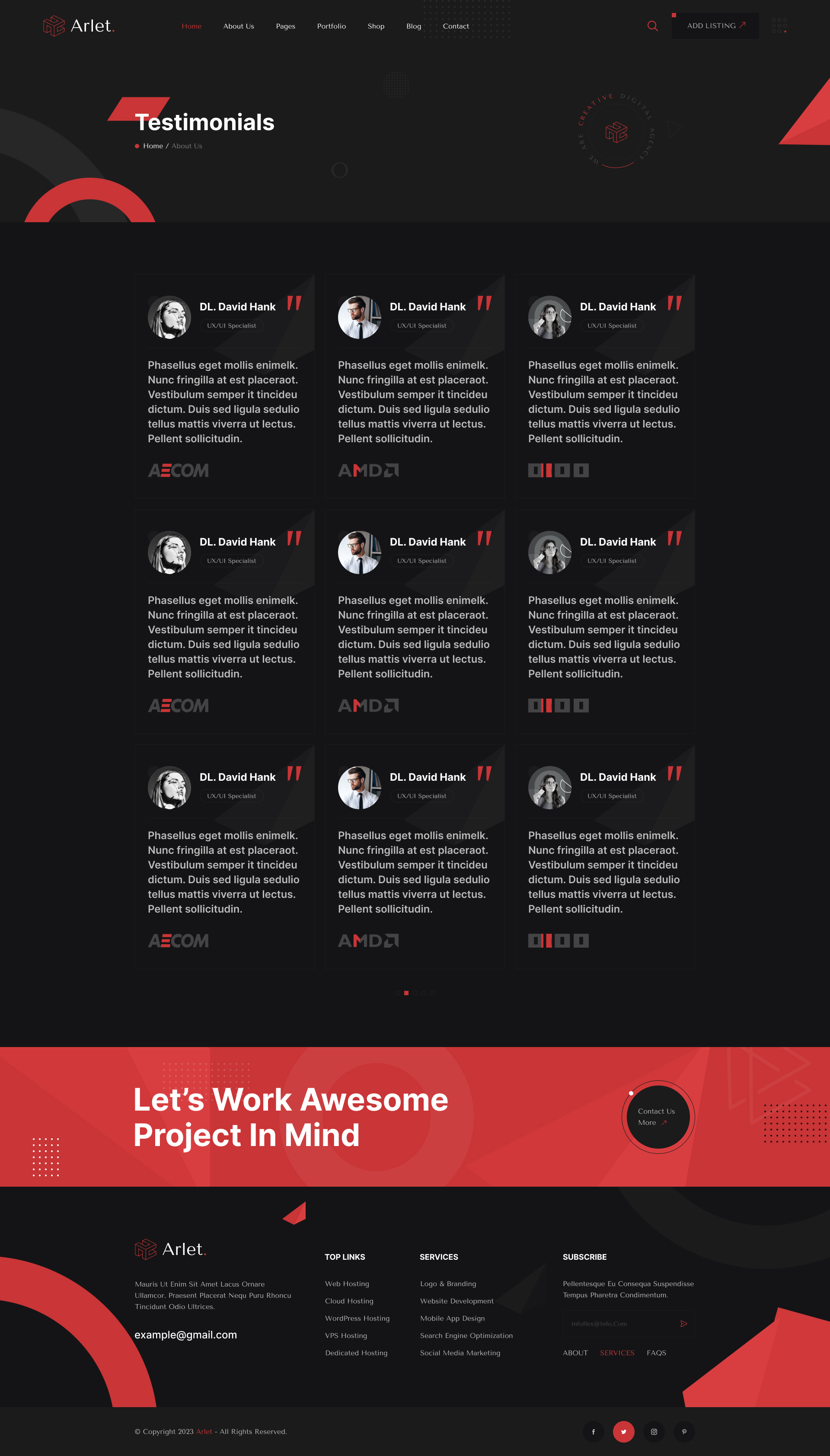 Arlet - Creative Agency Figma Template by creativemela | ThemeForest