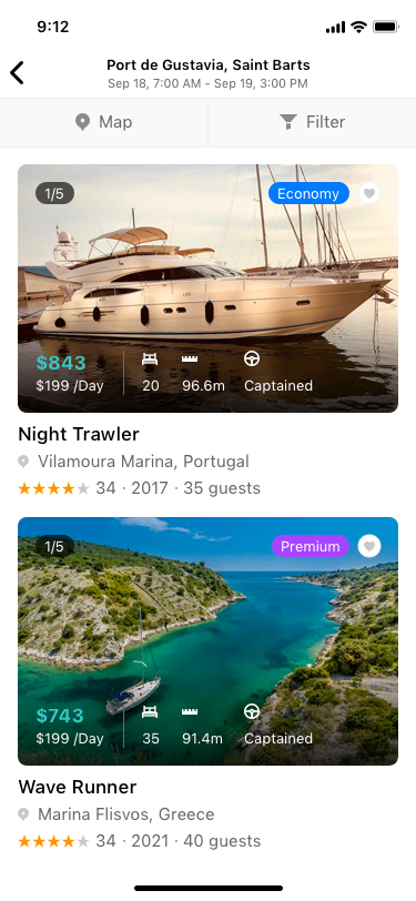 Seaxail - Figma Yacht & Boat Rental App by arthgoods | ThemeForest