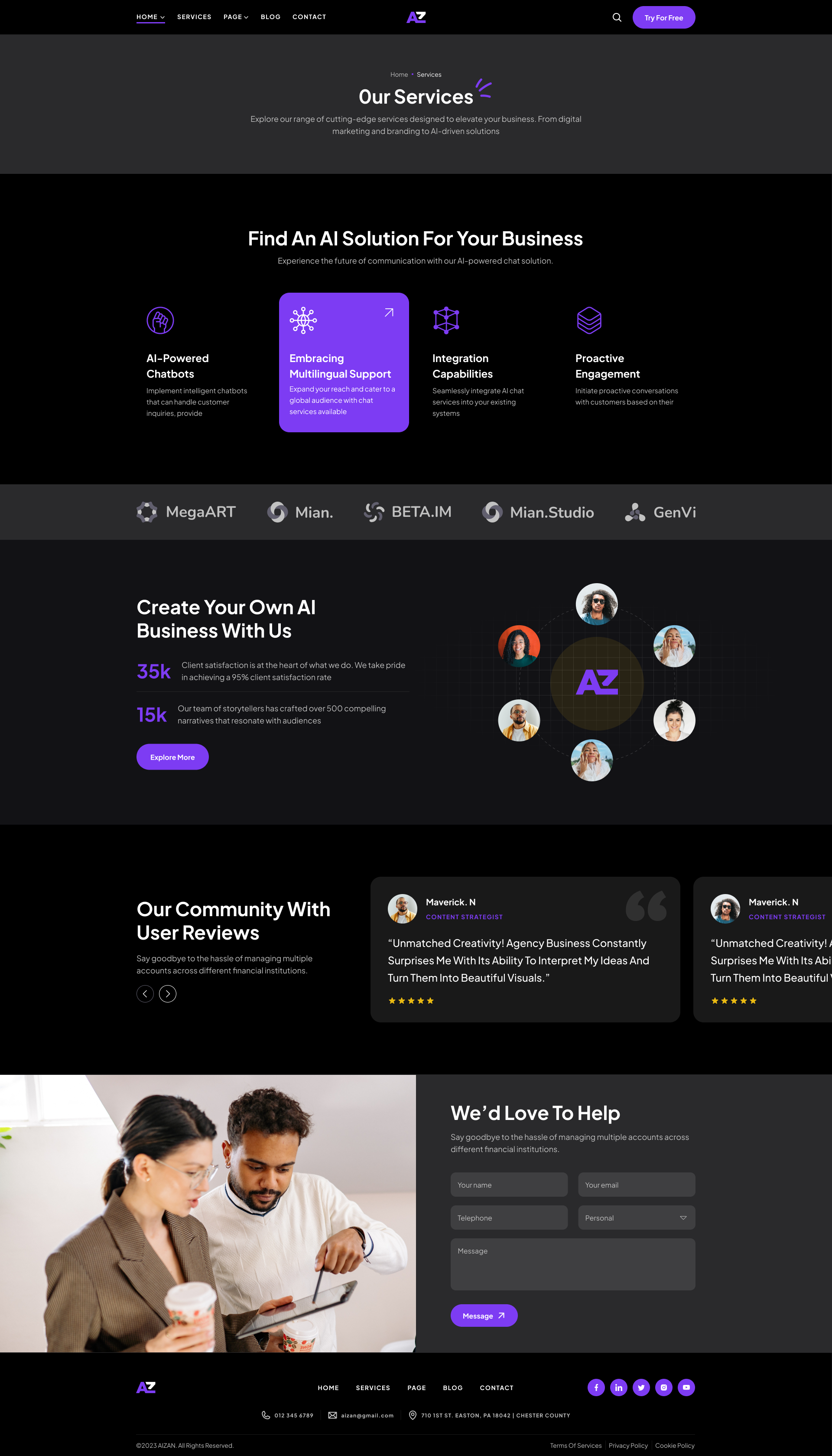 Aizan - Artificial Neural Network AI Figma Template by Avitex | ThemeForest