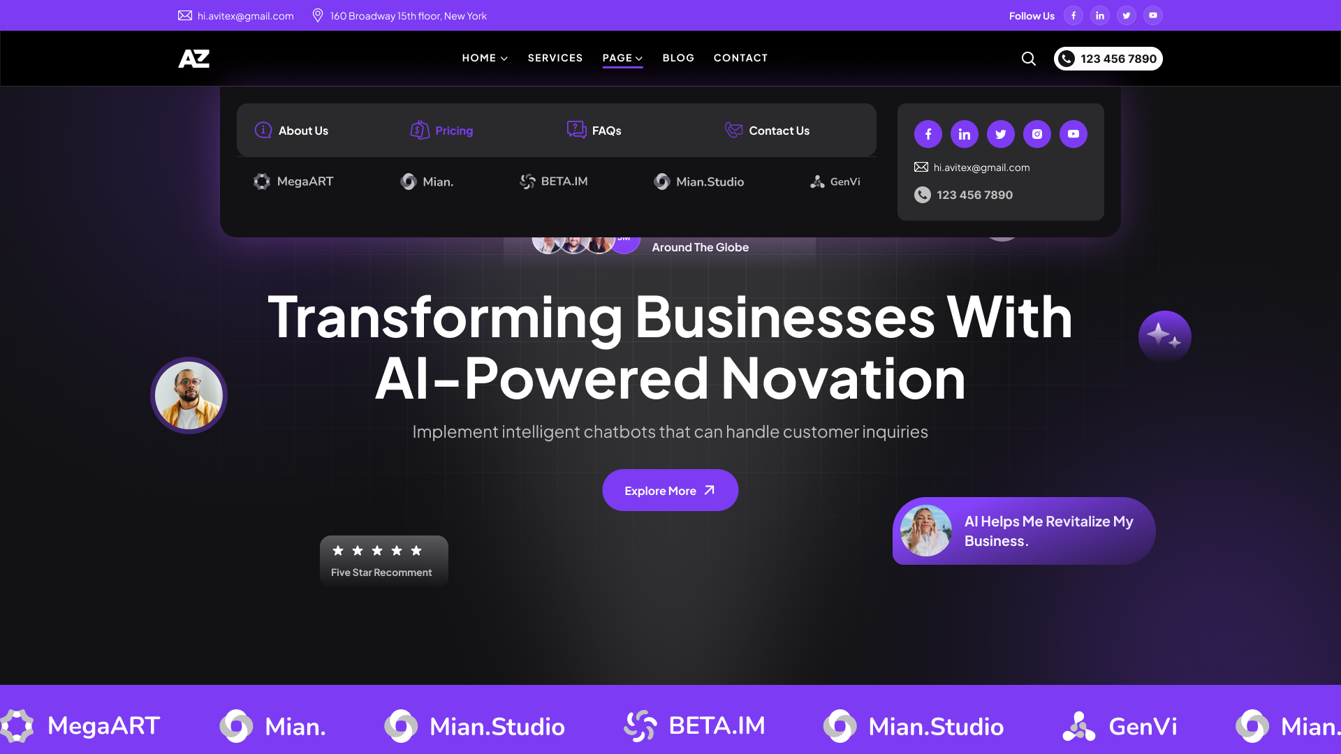 Aizan - Artificial Neural Network AI Figma Template by Avitex | ThemeForest