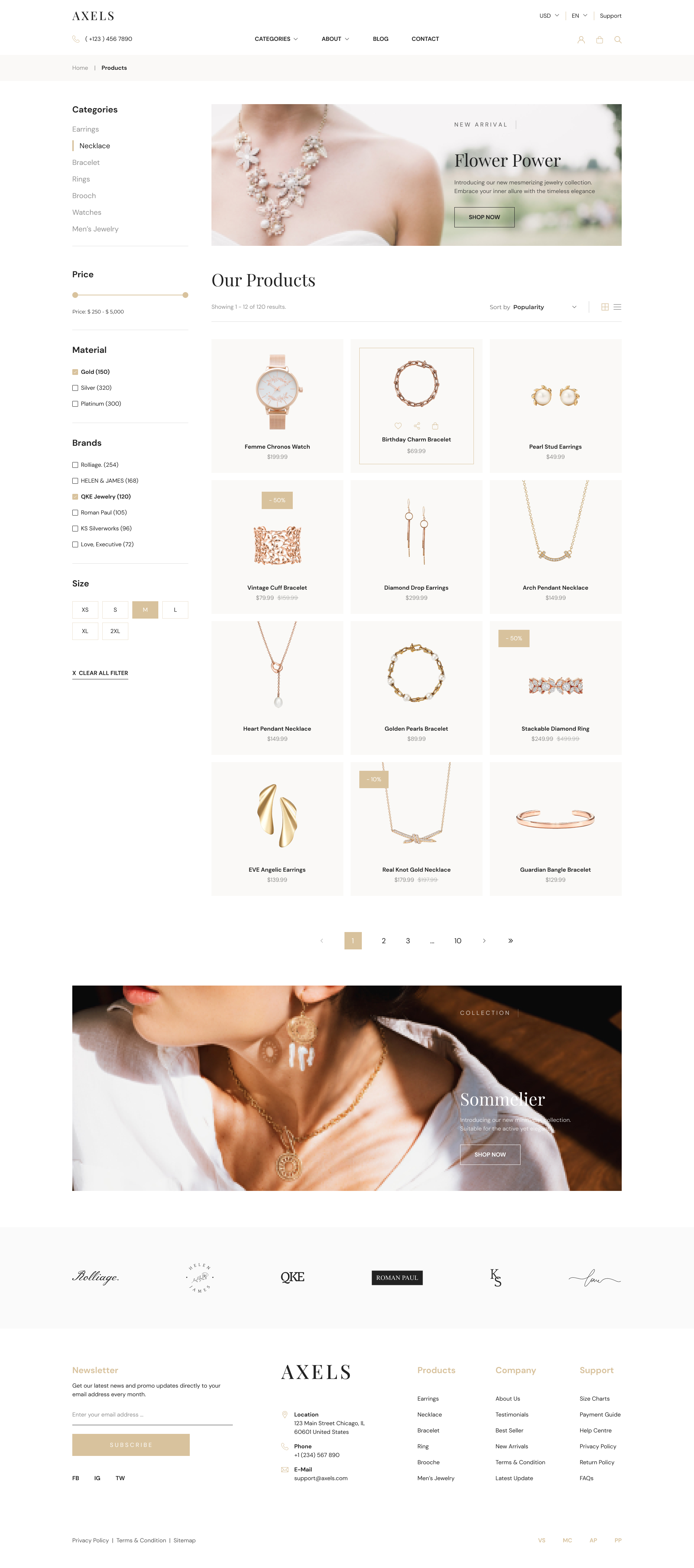 Axels - Jewelry E-Commerce Website UI Figma Template by peterdraw ...