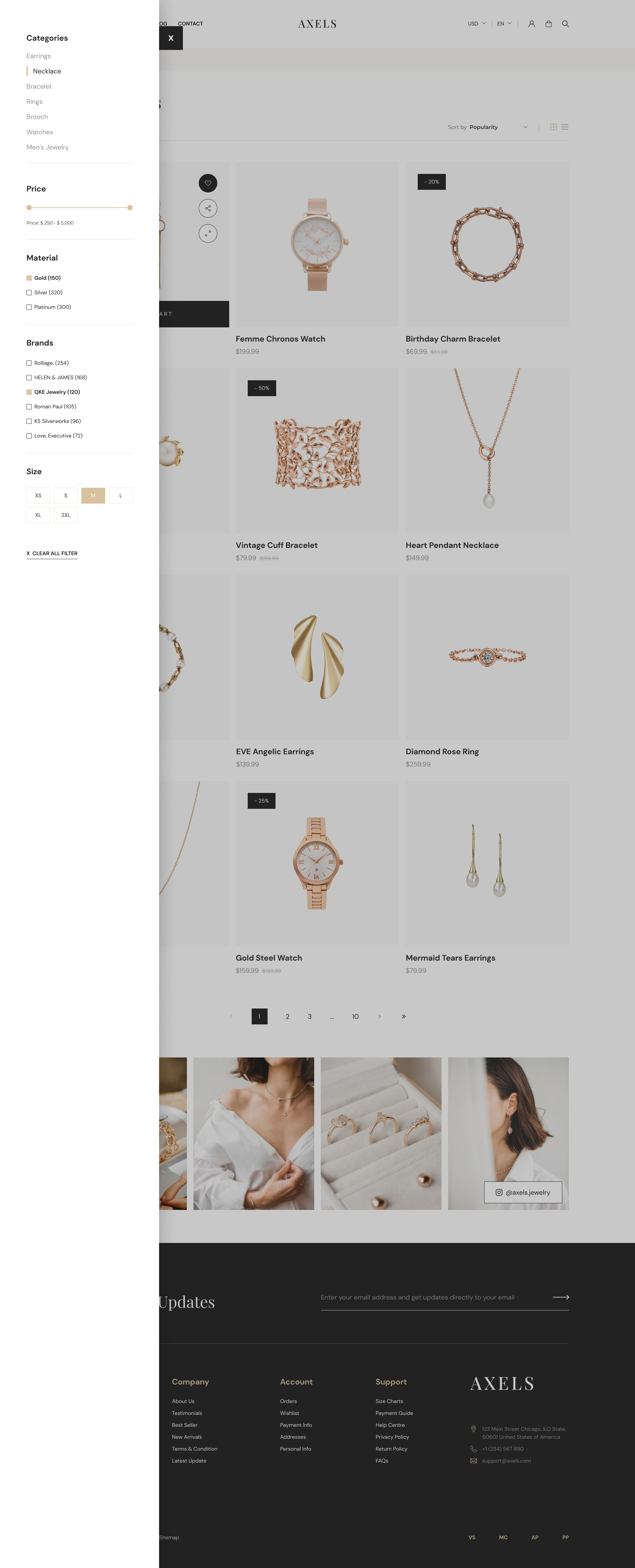 Axels - Jewelry E-Commerce Website UI Figma Template by peterdraw ...