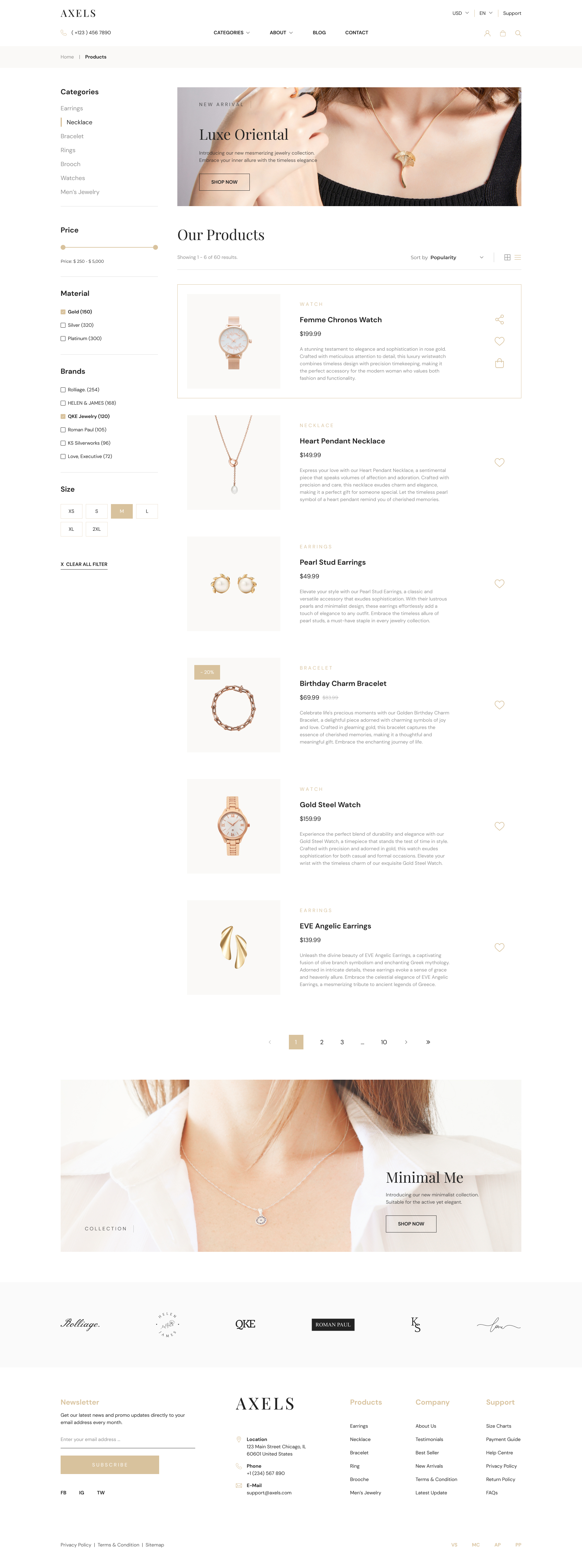 Axels - Jewelry E-Commerce Website UI Figma Template by peterdraw ...