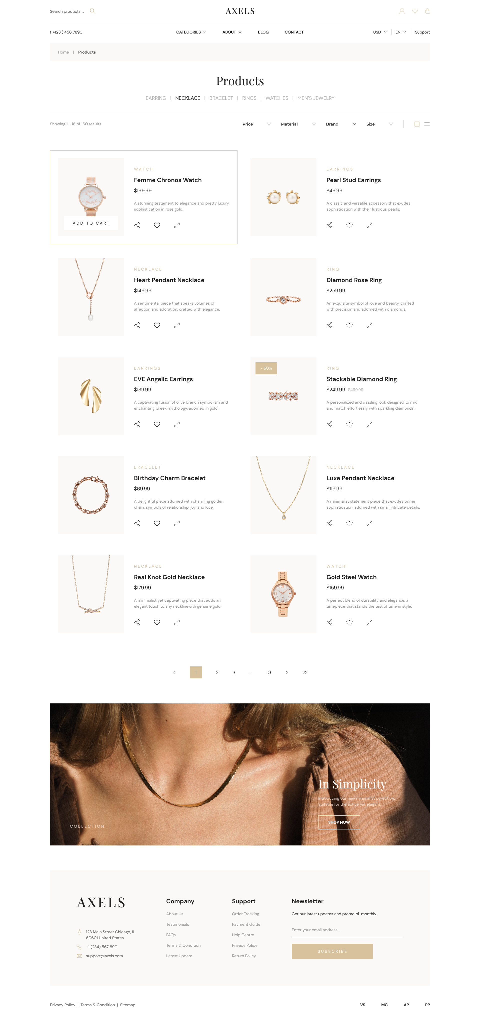 Axels - Jewelry E-Commerce Website UI Figma Template by peterdraw ...