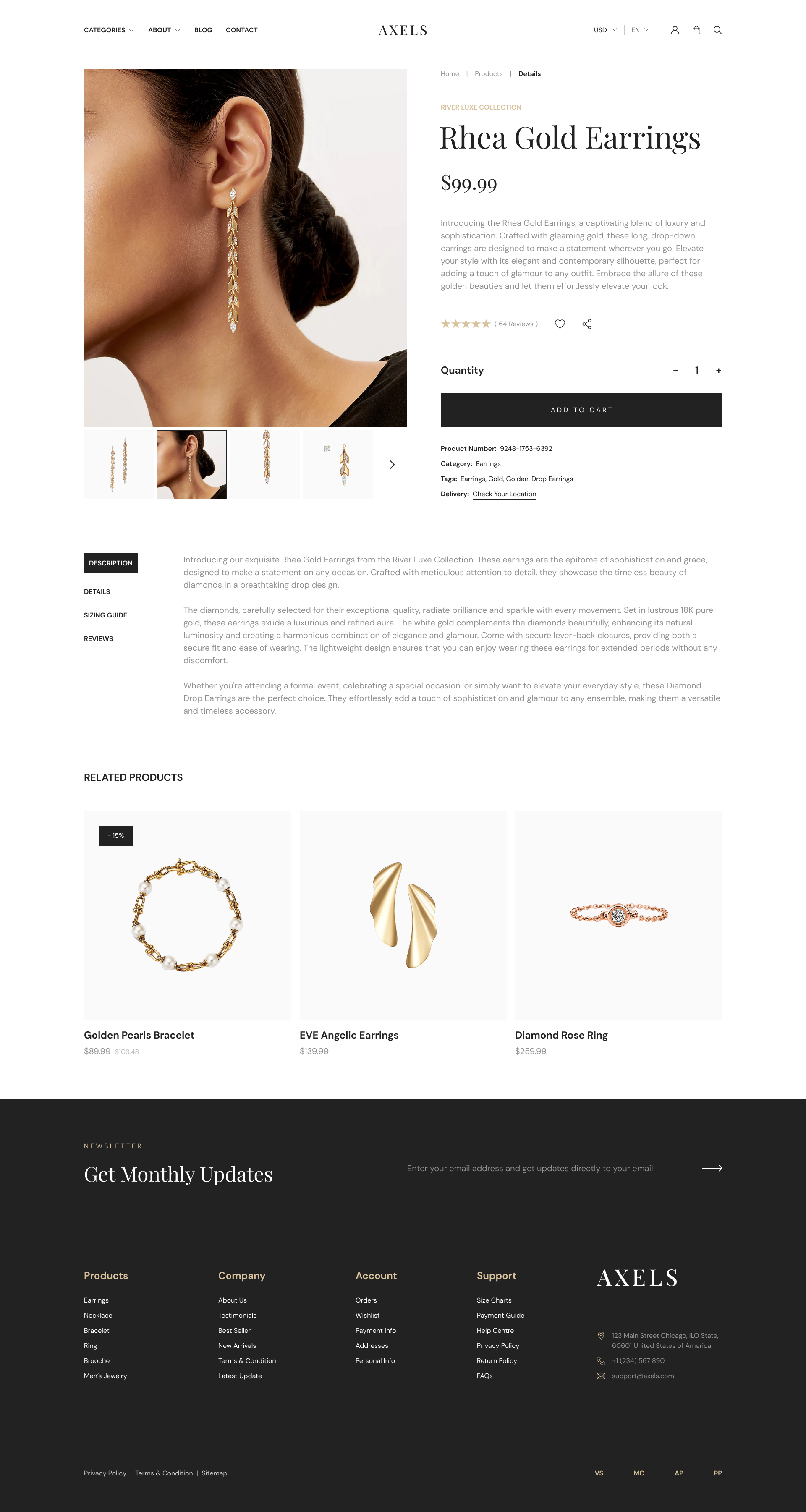 Axels - Jewelry E-Commerce Website UI Figma Template by peterdraw ...