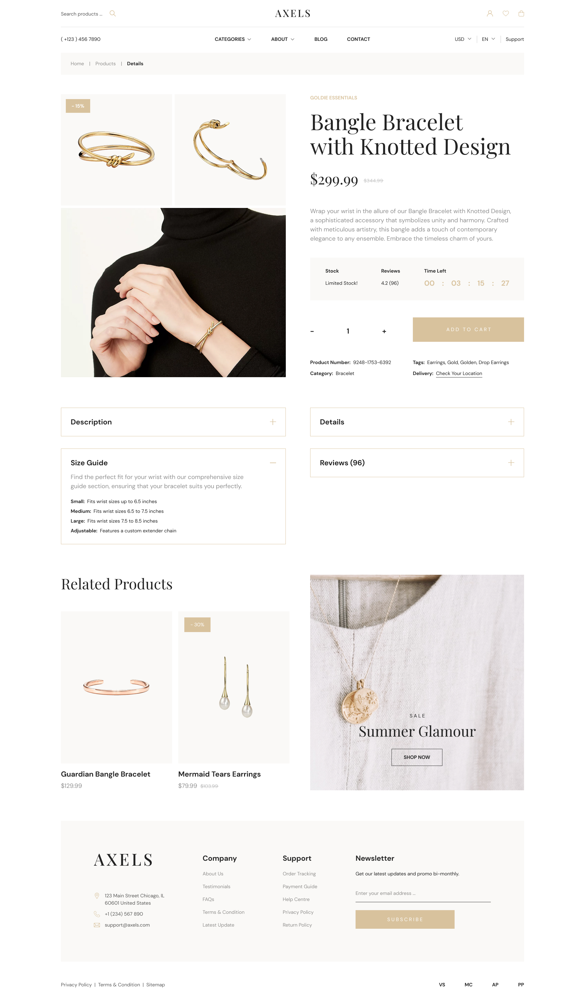 Axels - Jewelry E-Commerce Website UI Figma Template by peterdraw ...