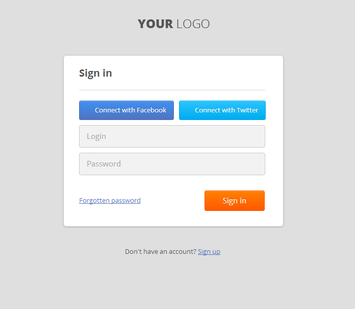 Usable CSS Login & Register Form by HipstaCowboys | CodeCanyon
