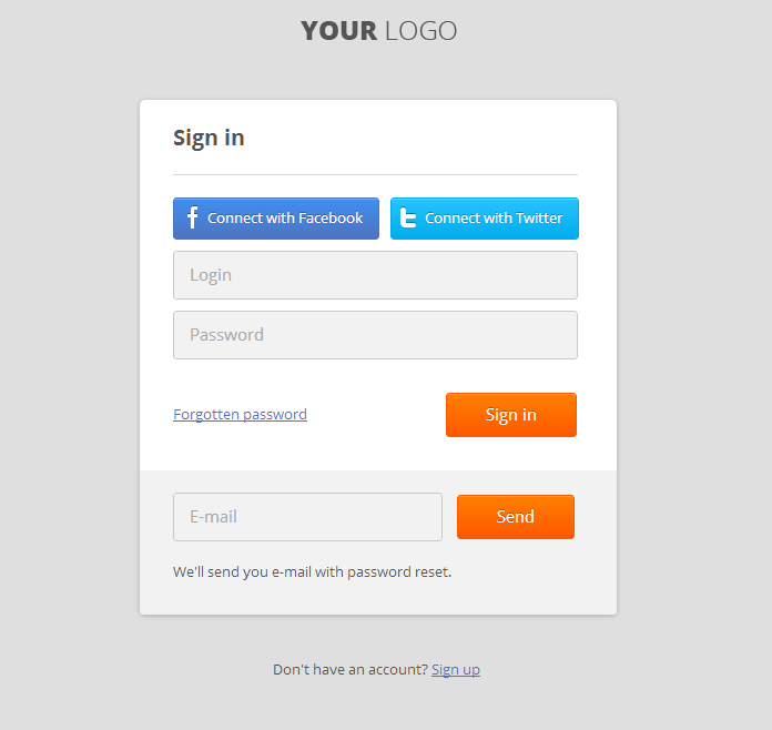Usable CSS Login & Register Form by HipstaCowboys | CodeCanyon