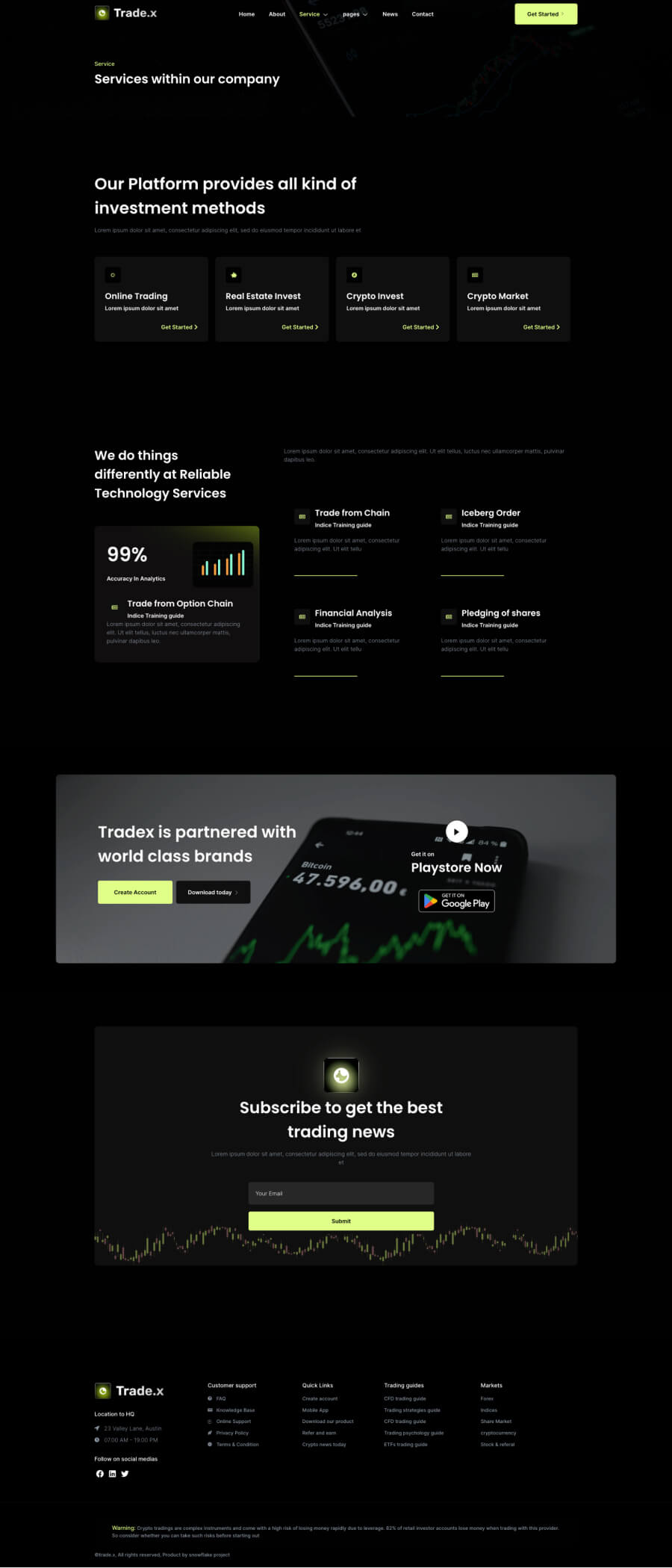 TradeP - Trading & Investment Company Elementor Template Kit by ...