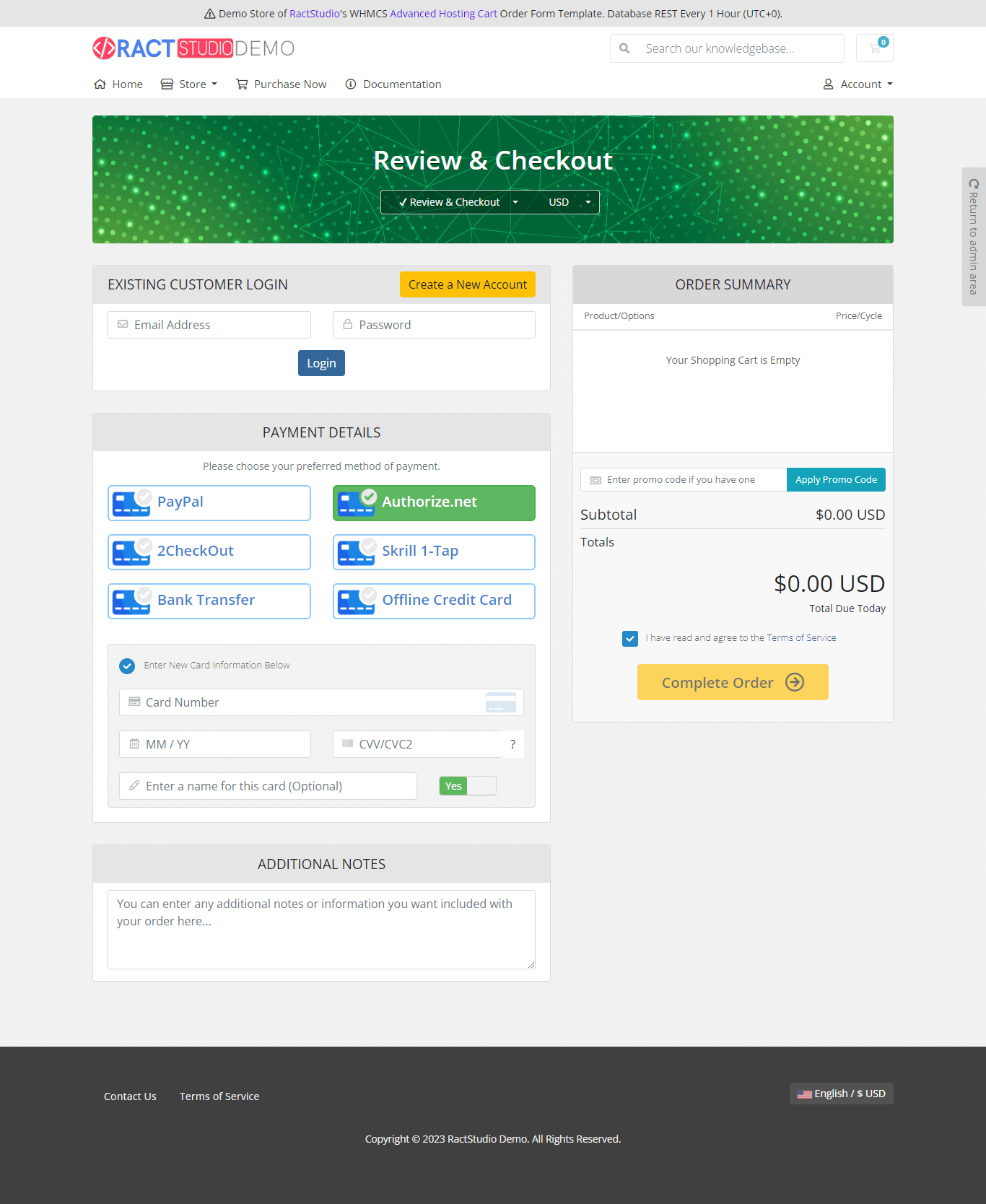 Advanced Hosting Cart - WHMCS Order Form Template - One Page Review ...