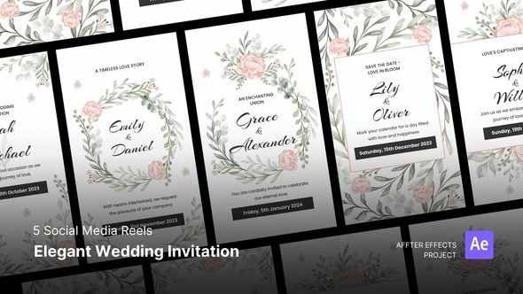 Social Media Reels - Elegant Wedding Invitation After Effects Template ...
