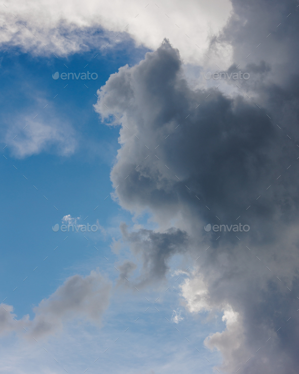 white storm clouds in sky background of nature. weather and climatic ...