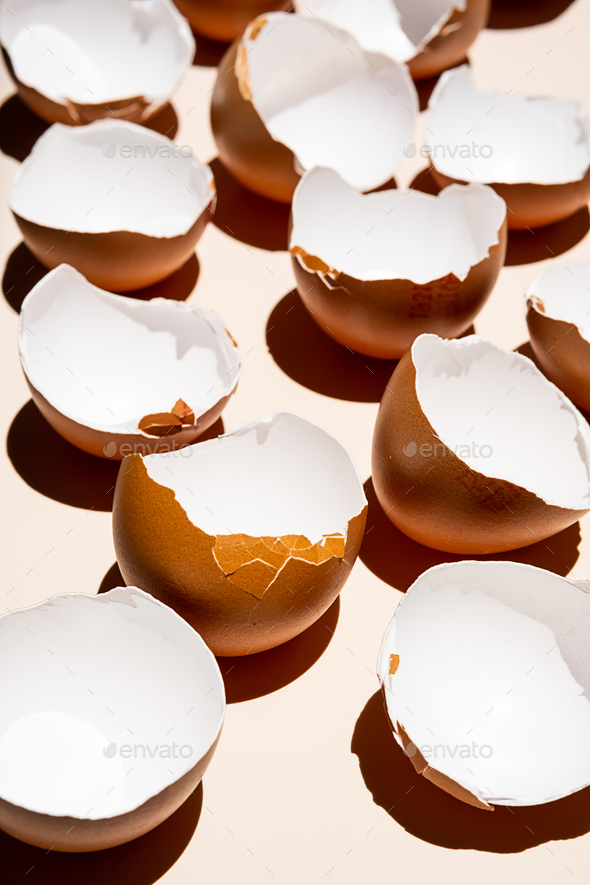 Cracked egg shell layout. Eco friendly concepts. Stock Photo by zhenny ...