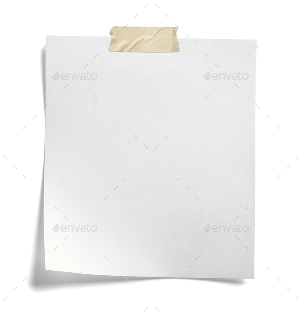 paper message note reminder blank background office business white ...