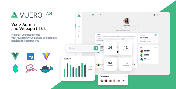 Vuero - VueJS 3 Admin and Webapp UI Kit