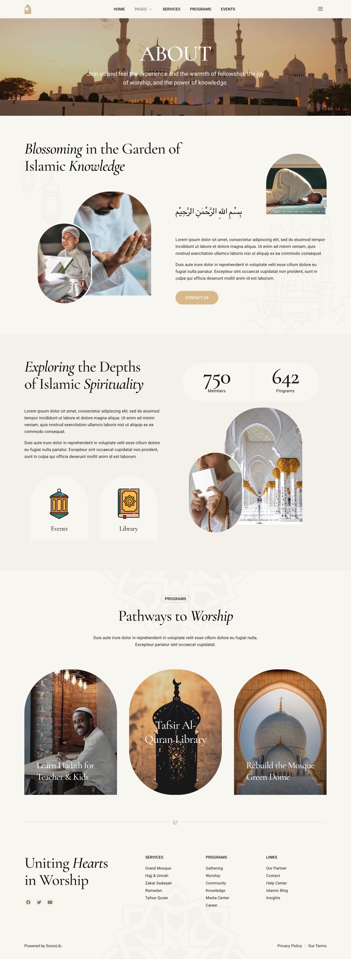 Salam - Mosque & Islamic Center Elementor Template Kit by sociolib