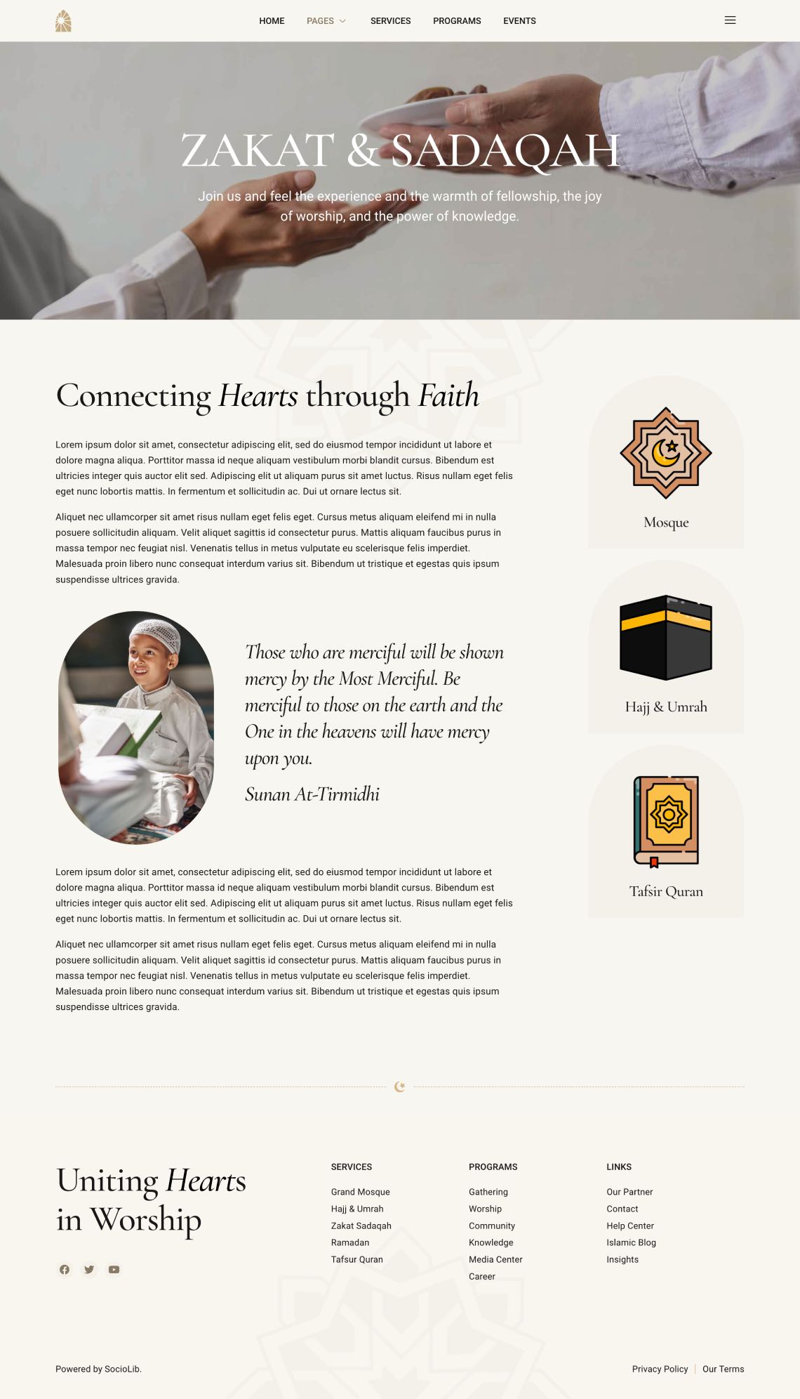 Salam - Mosque & Islamic Center Elementor Template Kit by sociolib