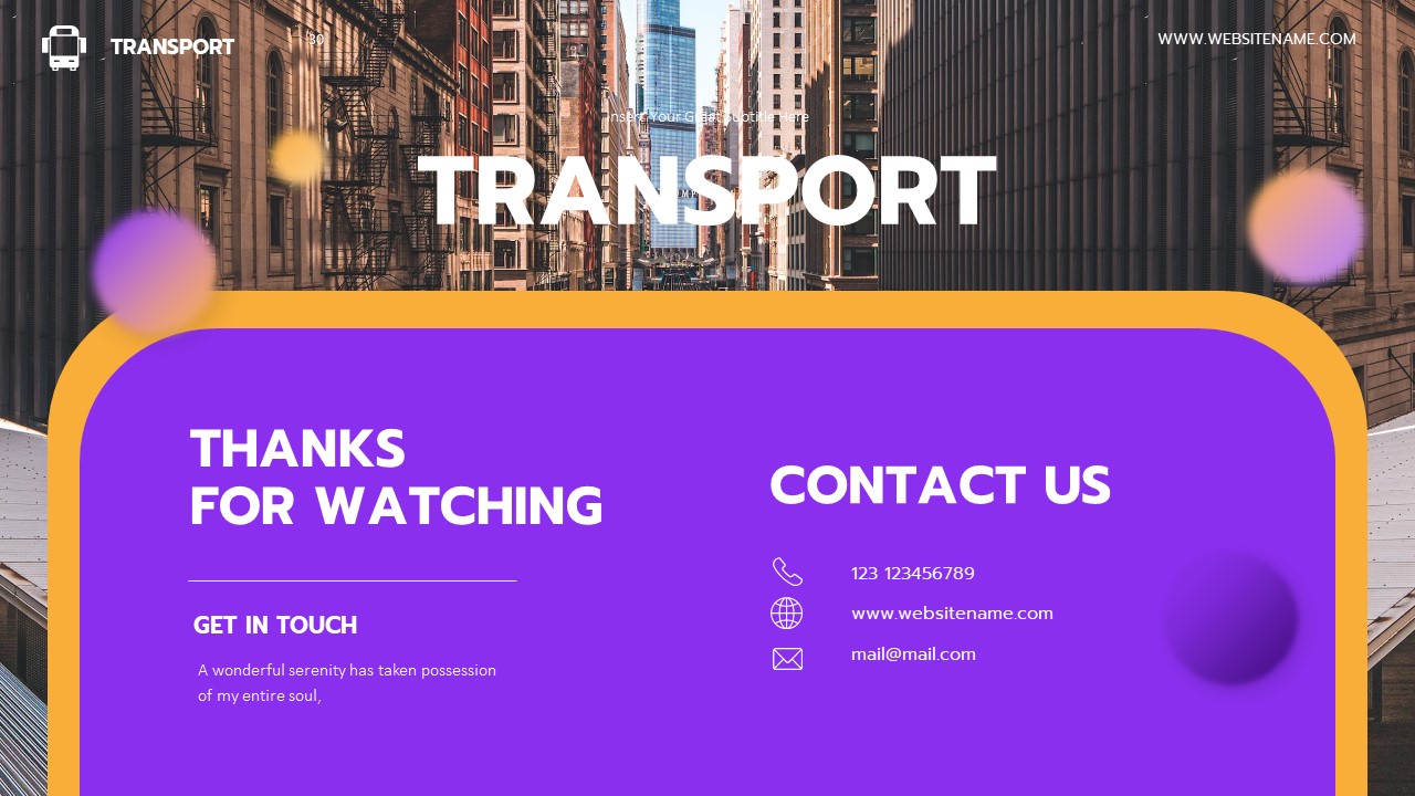 Transport PowerPoint Presentation, Presentation Templates | GraphicRiver