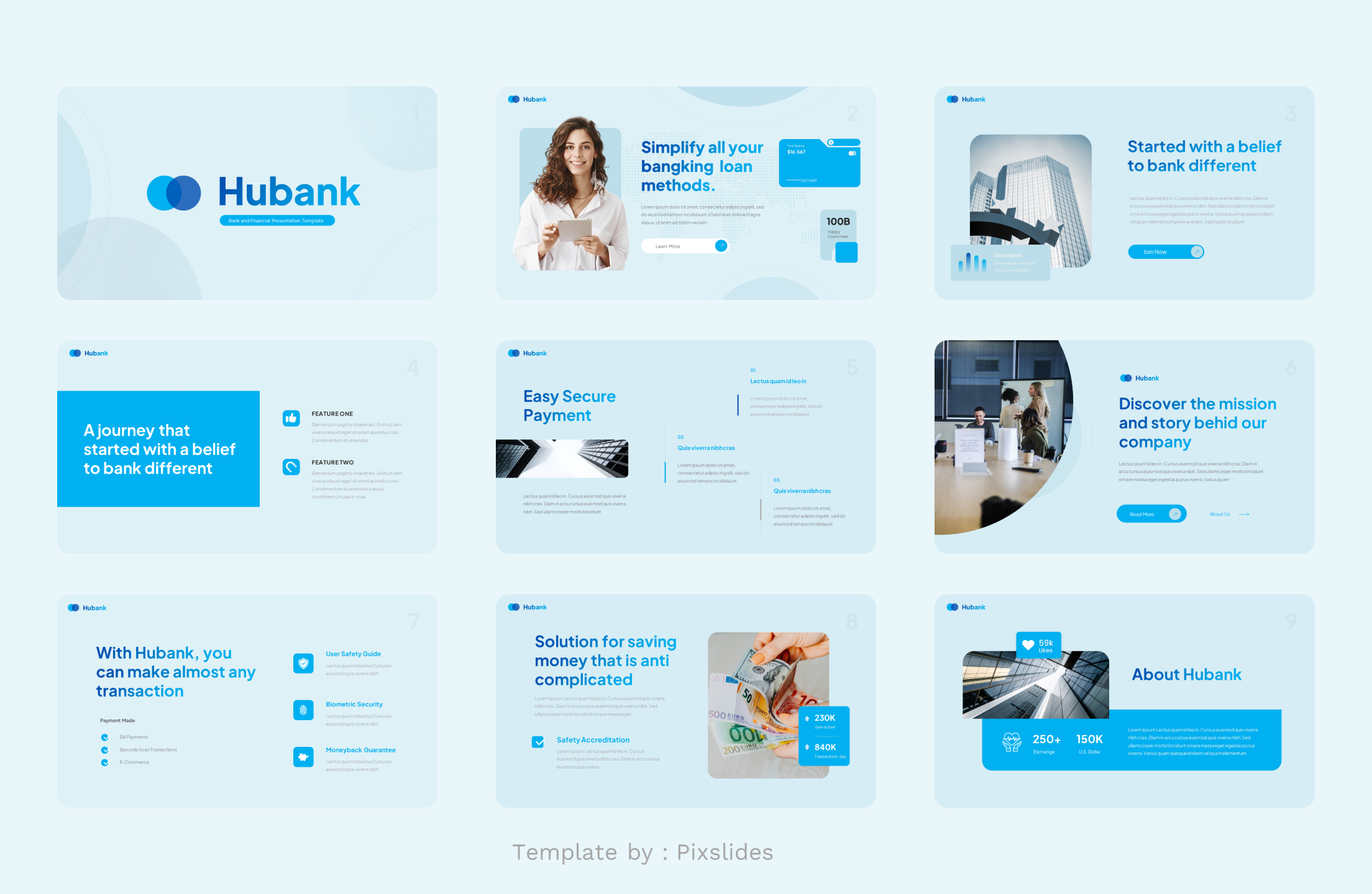 Hubank - Bank and Financial Presentation Keynote Template, Presentation ...