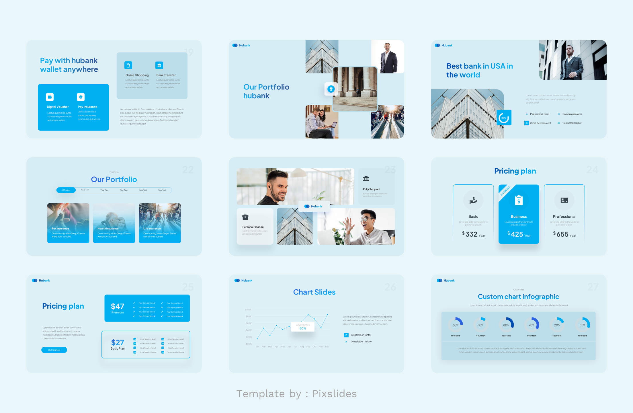 Hubank - Bank and Financial Presentation Keynote Template, Presentation ...