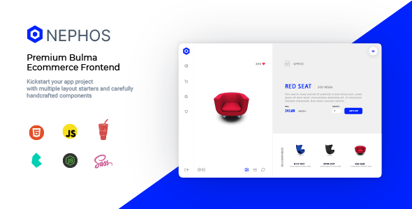 Nephos - Modern Bulma Ecommerce Frontend by cssninjaStudio | ThemeForest