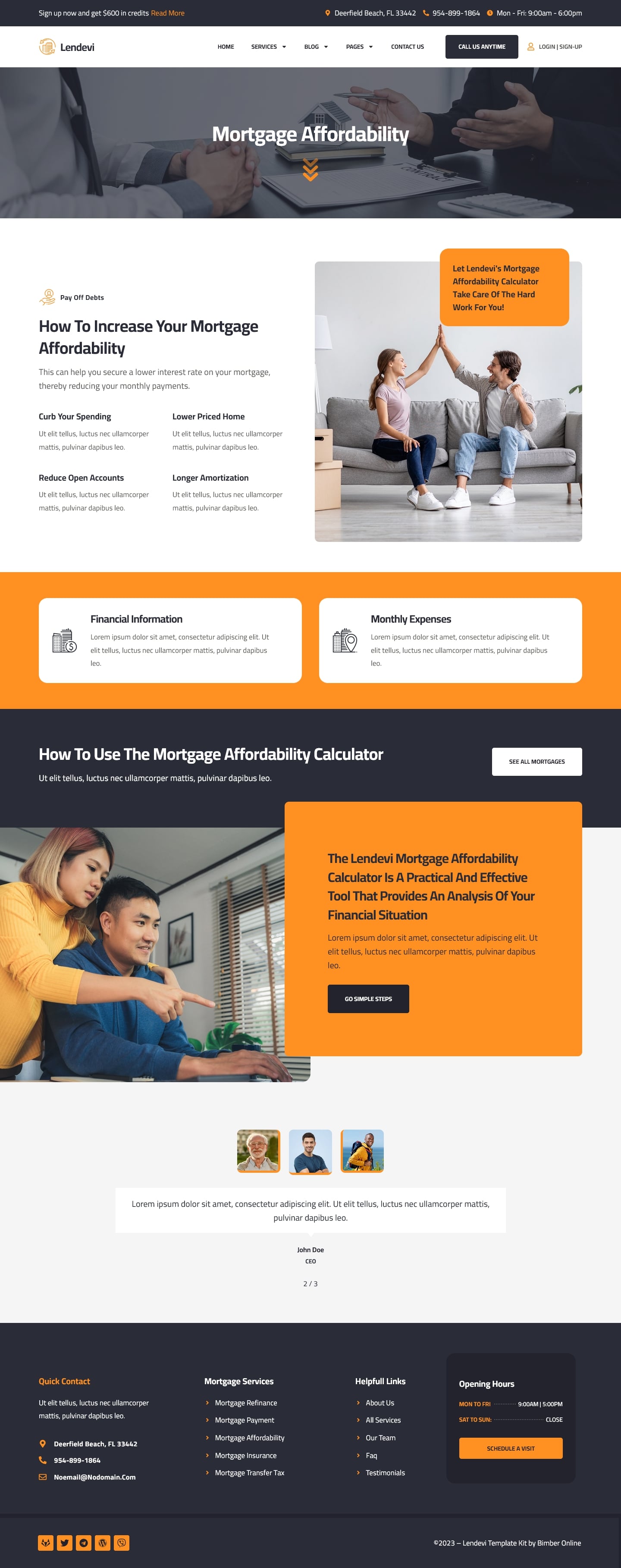 Lendevi - Mortgage Elementor Pro Template Kit by BimberOnline | ThemeForest