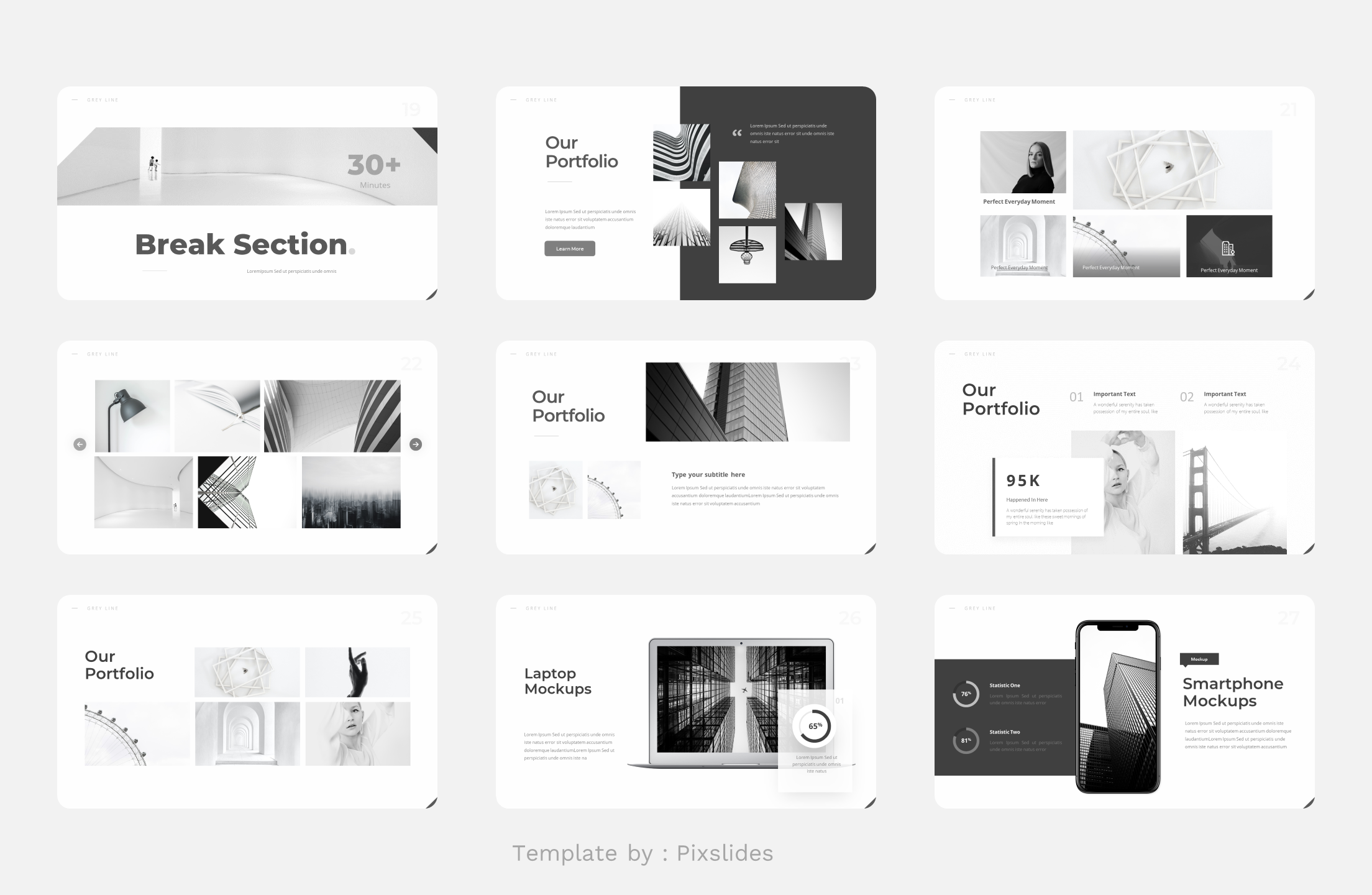 Minimal Black and White Multipurpose PowerPoint Template, Presentation ...