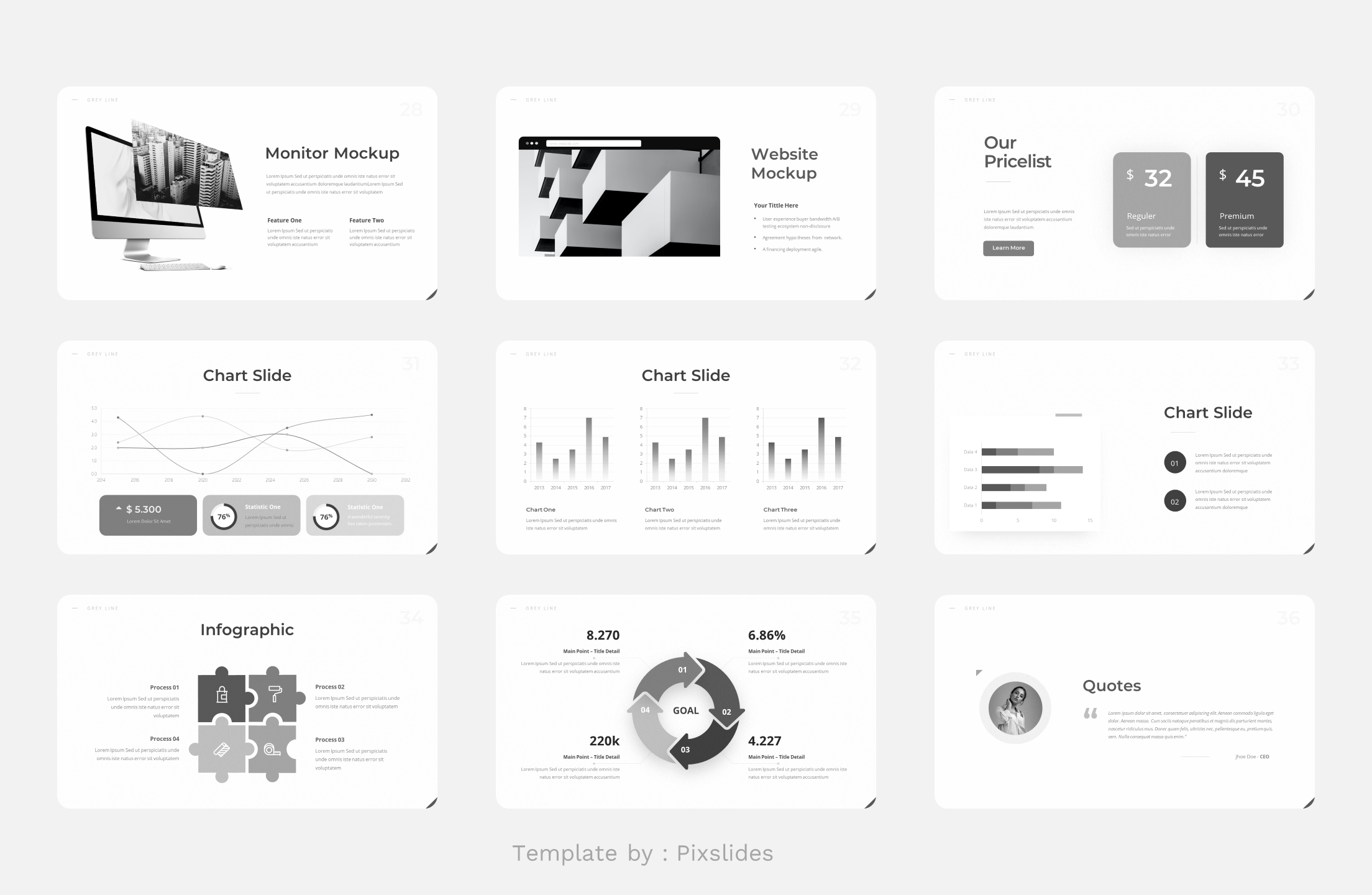 Minimal Black and White Multipurpose PowerPoint Template, Presentation ...