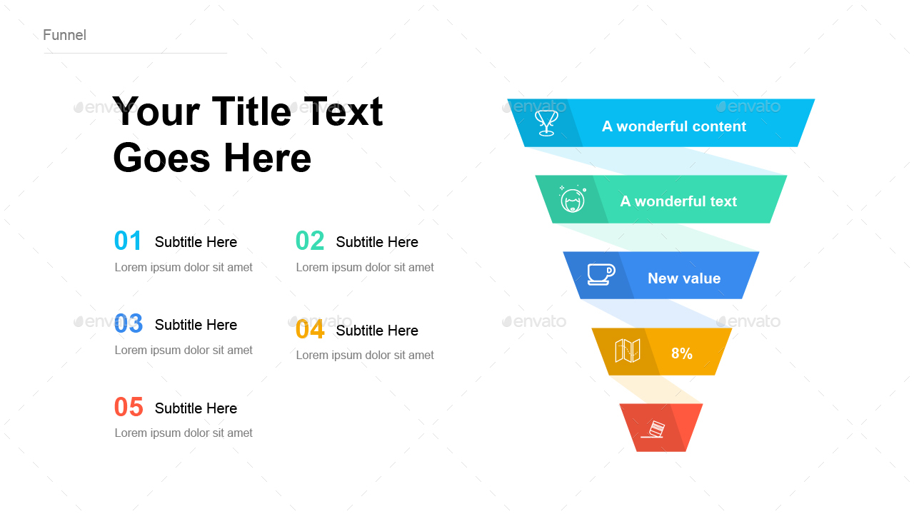 Funnel Diagram Infographic Asset Illustrator, Infographics | GraphicRiver