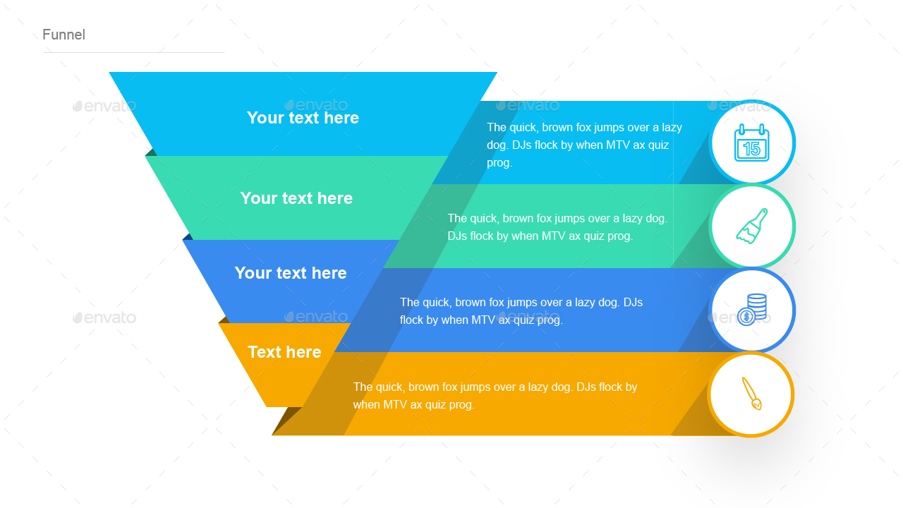 Funnel Diagram Infographic Asset Illustrator, Infographics | GraphicRiver