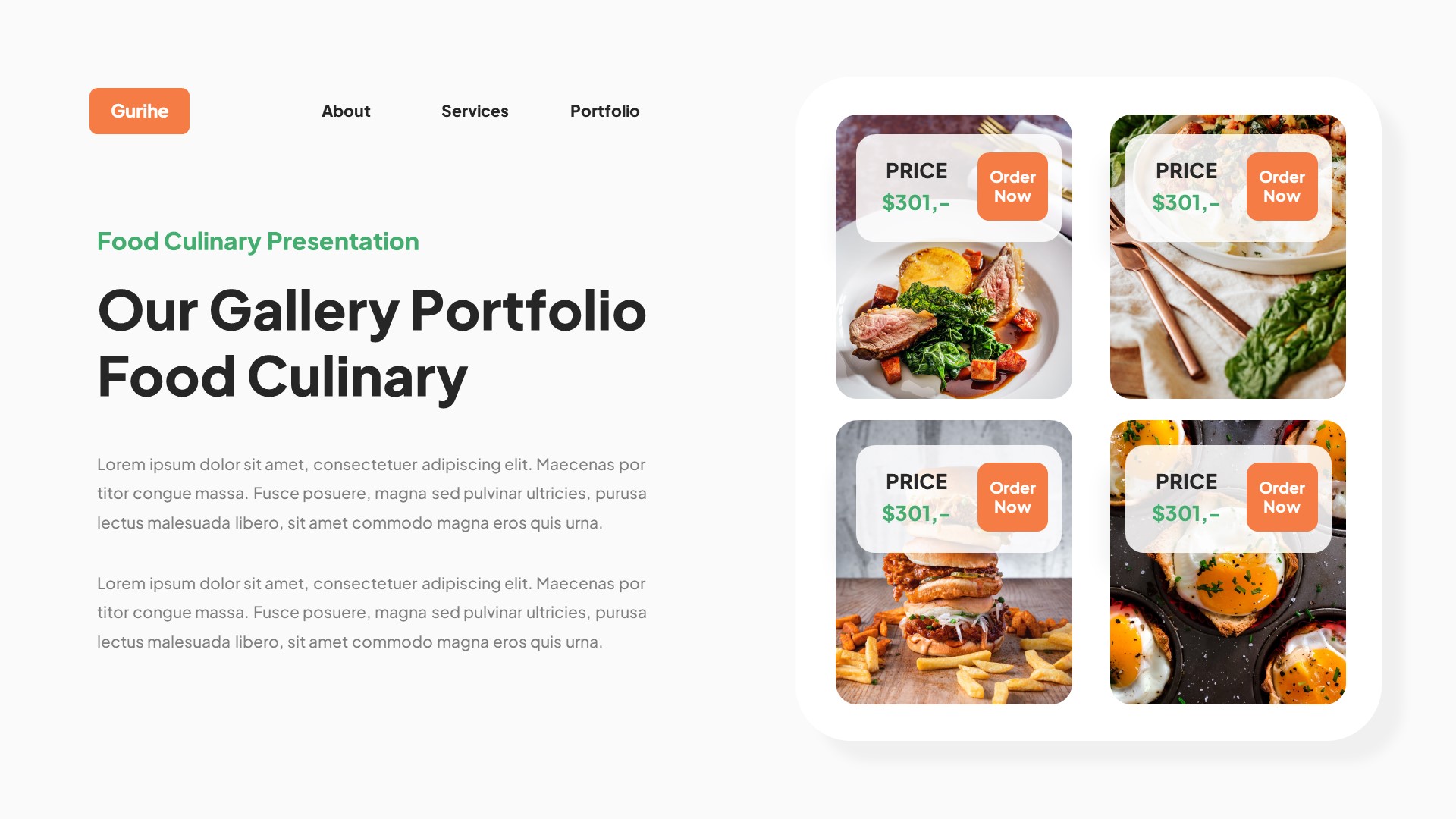 Gurihe - Food Culinary Keynote Template, Presentation Templates ...