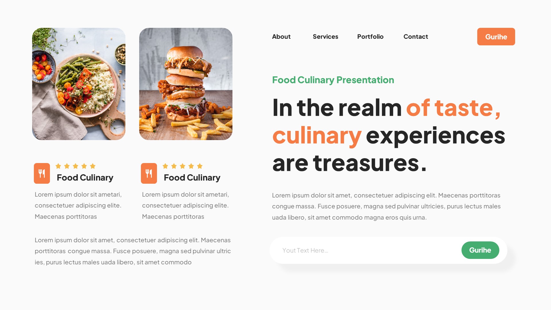 Gurihe - Food Culinary Keynote Template, Presentation Templates ...