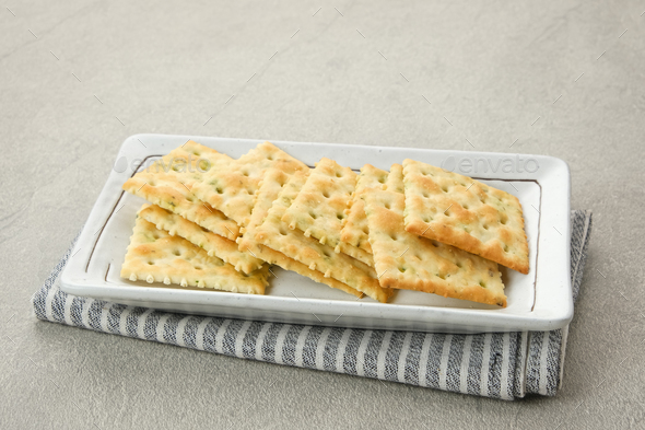 Stacked square biscuits Stock Photo by tyasindayanti | PhotoDune