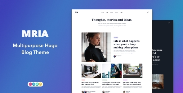Mria – Multipurpose HUGO Blog Theme by AnvodStudio | ThemeForest