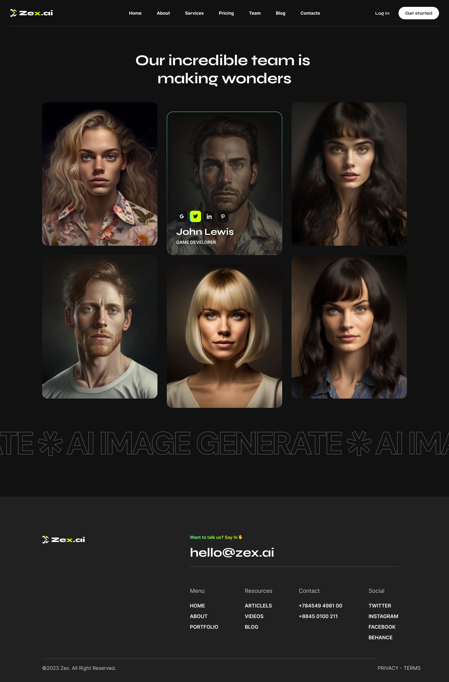 Zex - AI Image Generate Website Figma Template by Design-art | ThemeForest