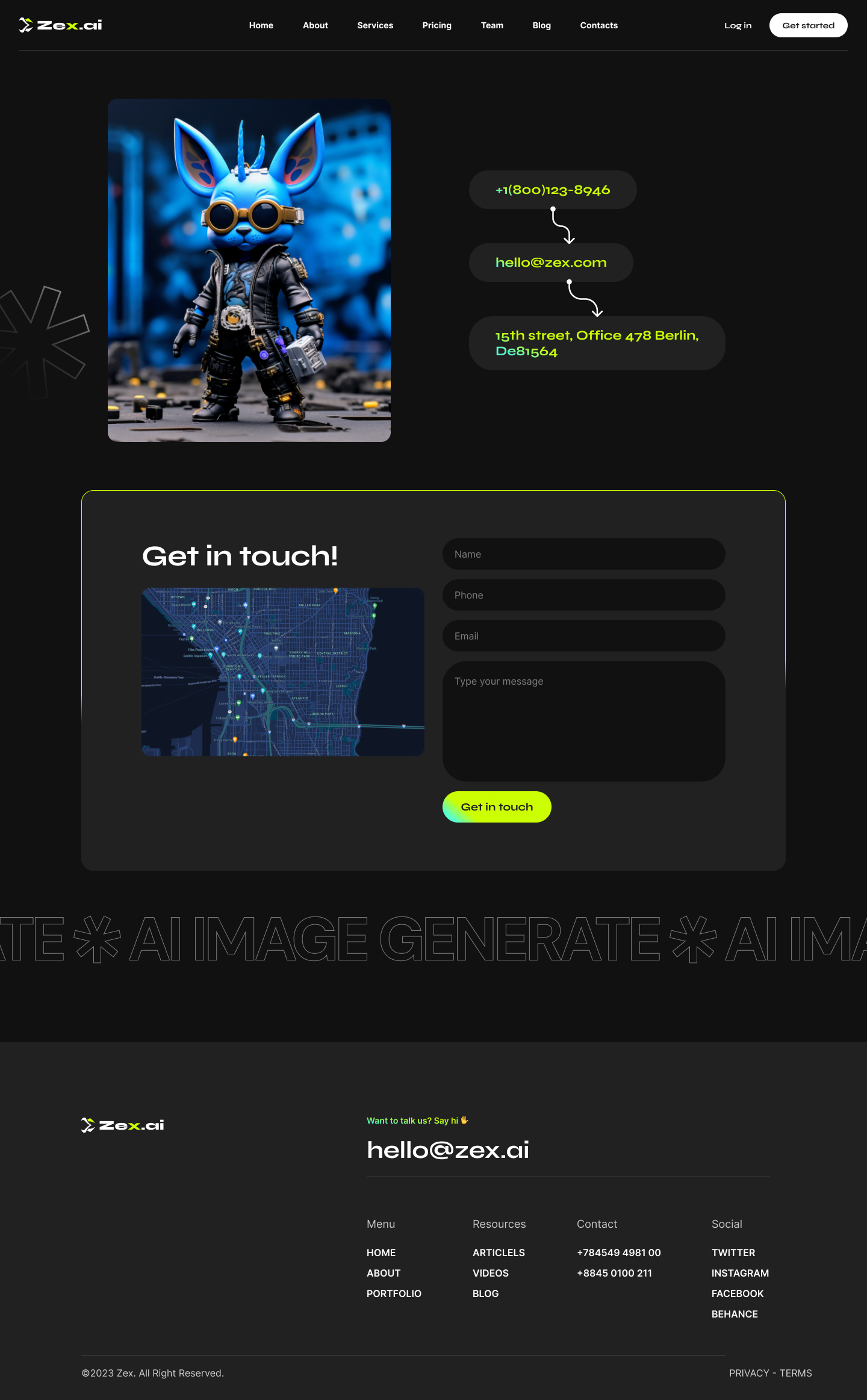 Zex - AI Image Generate Website Figma Template by Design-art | ThemeForest
