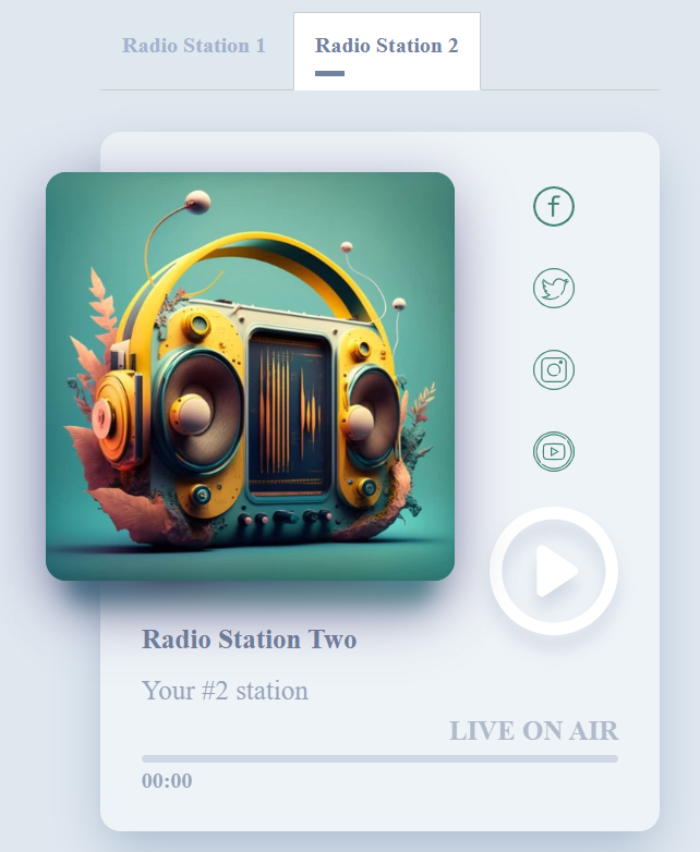 Simple FM Live Stream Radio | Single & Multiple Stations by levitnudi