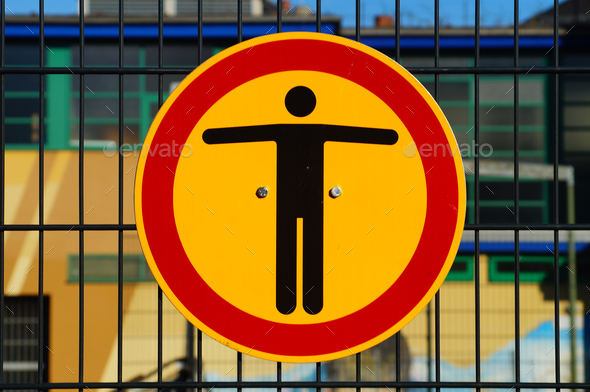 Sign: Crossing the tracks prohibited Stock Photo by wirestock | PhotoDune