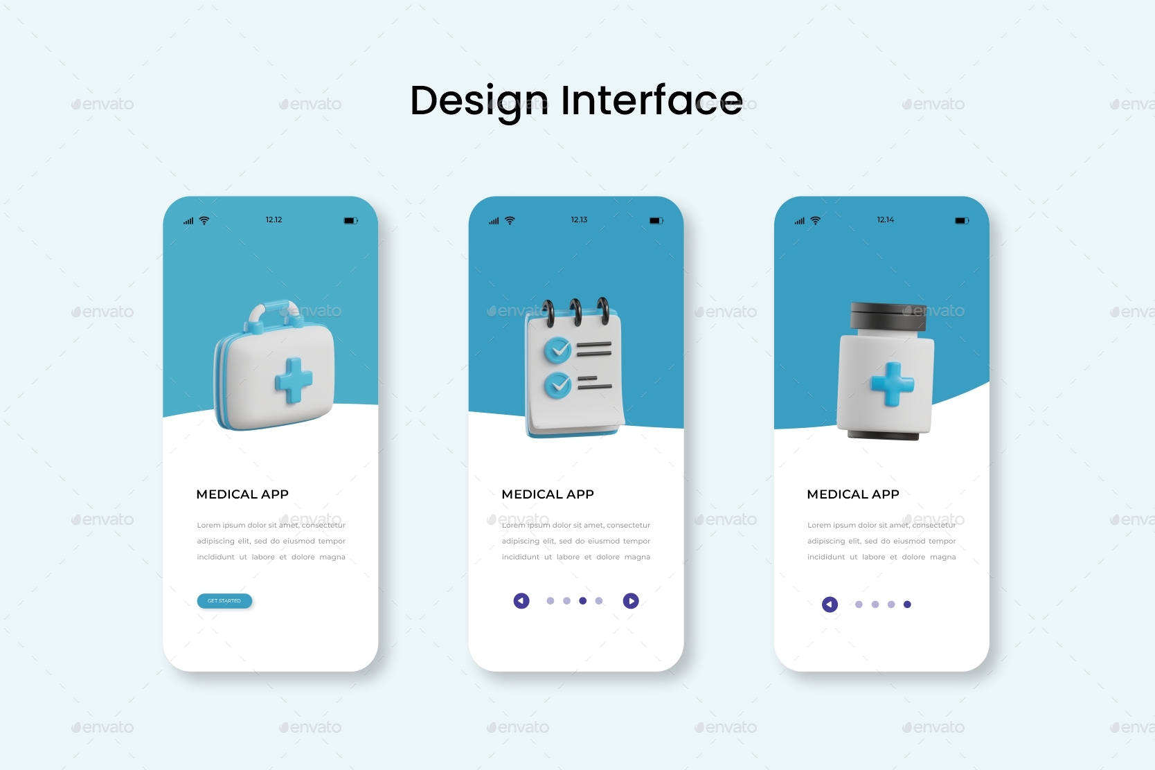Health 3D Icon Pack, Graphics | GraphicRiver