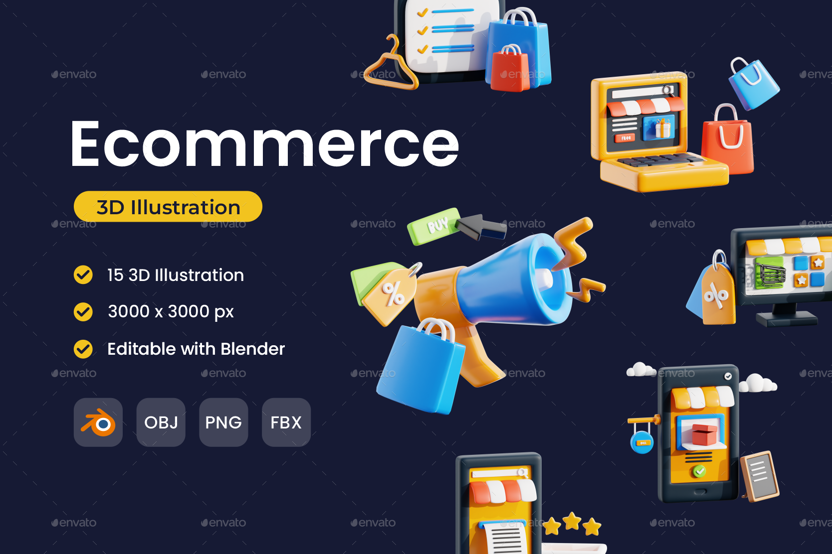 Ecommerce 3D Illustration, Graphics | GraphicRiver