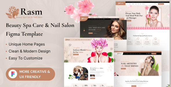 Rasm – Beauty Spa Care & Nail Salon Figma Template by themeholy | ThemeForest