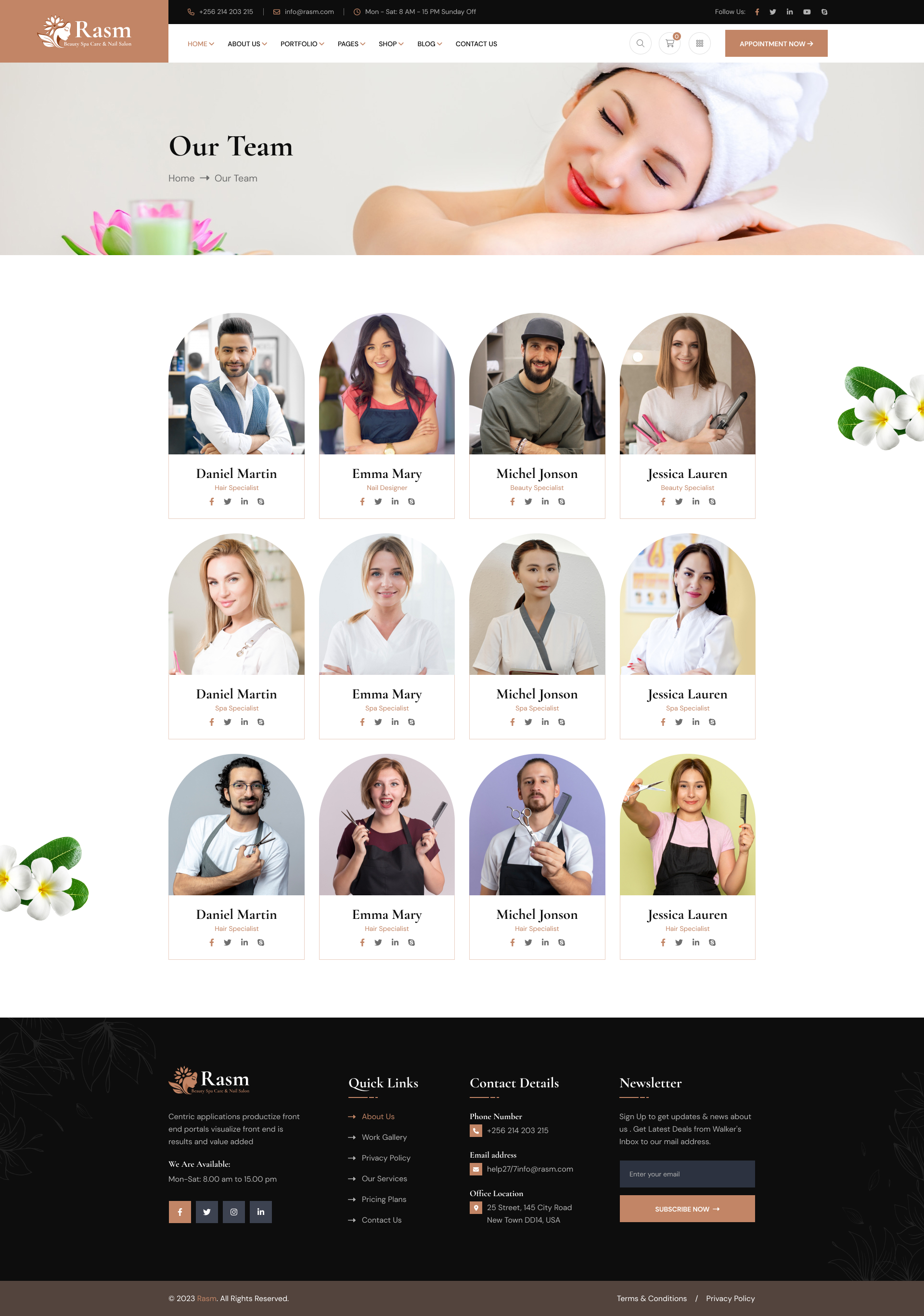 Rasm – Beauty Spa Care & Nail Salon Figma Template by themeholy | ThemeForest