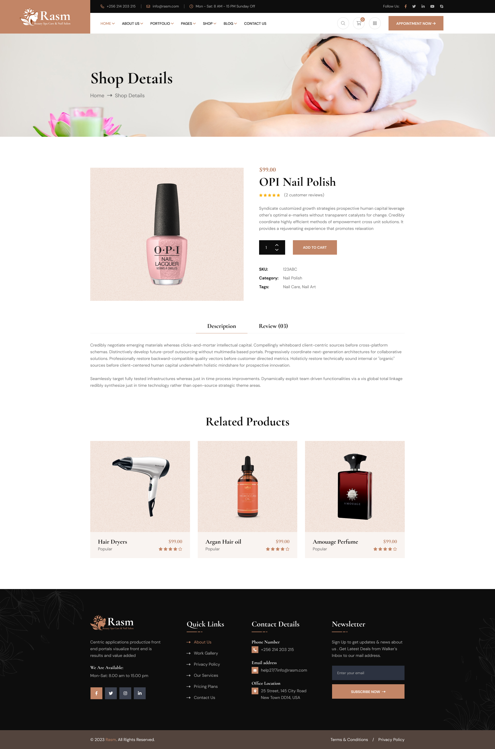 Rasm – Beauty Spa Care & Nail Salon Figma Template by themeholy ...