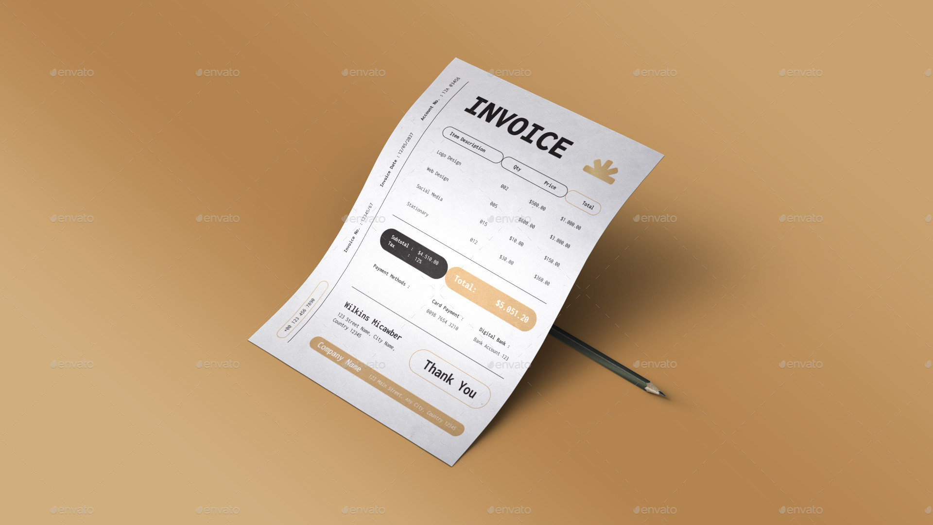 Modern Invoice, Print Templates | GraphicRiver