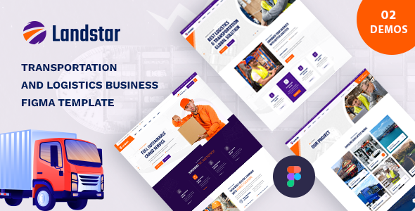 Landstar - Transportation & logistics Business Figma Template by TentaZ