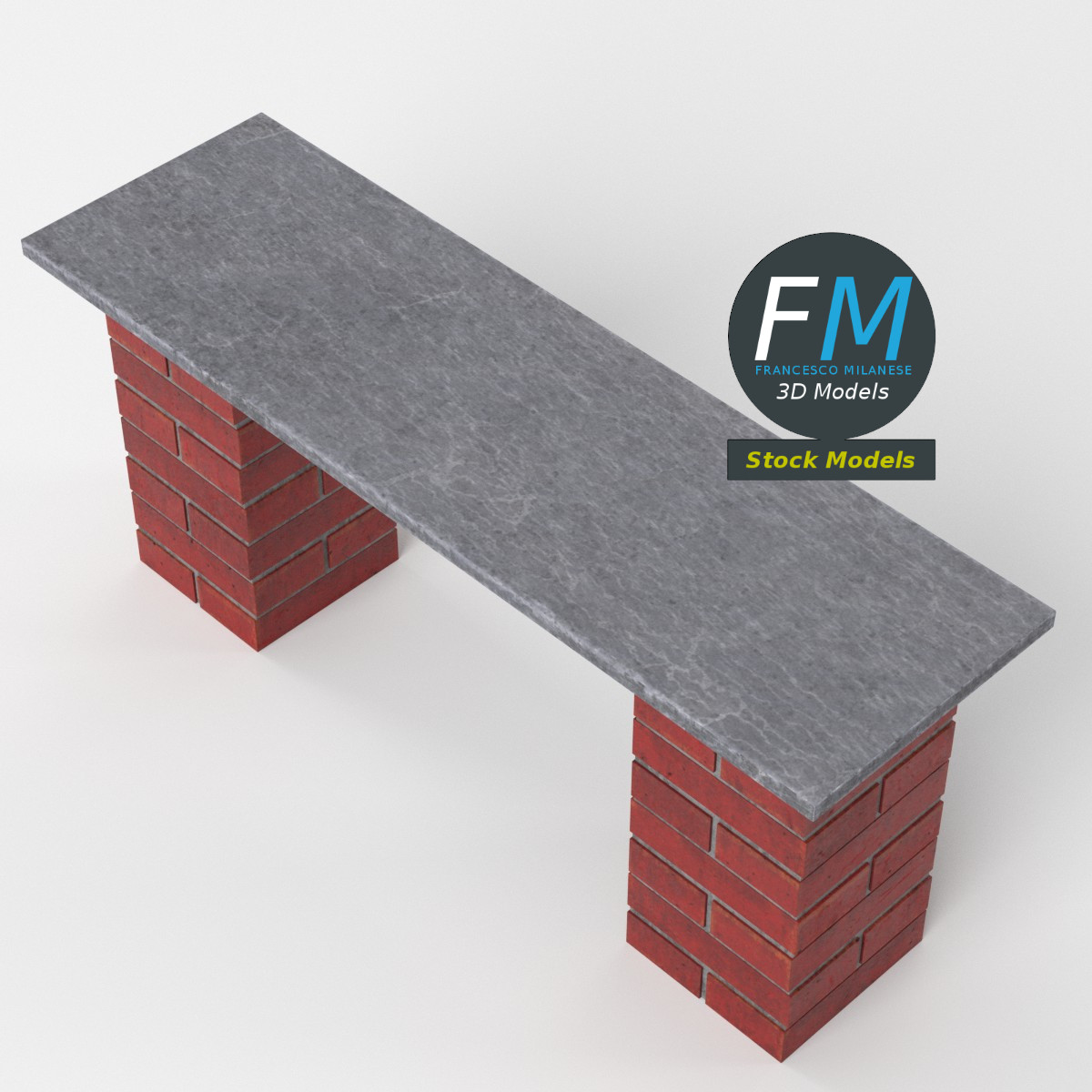 Brick bench by FrancescoMilanese85 | 3DOcean