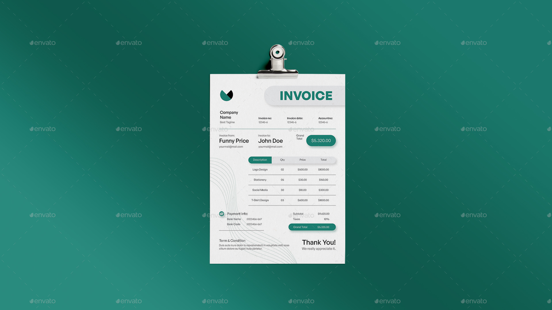 Modern Invoice, Print Templates | GraphicRiver