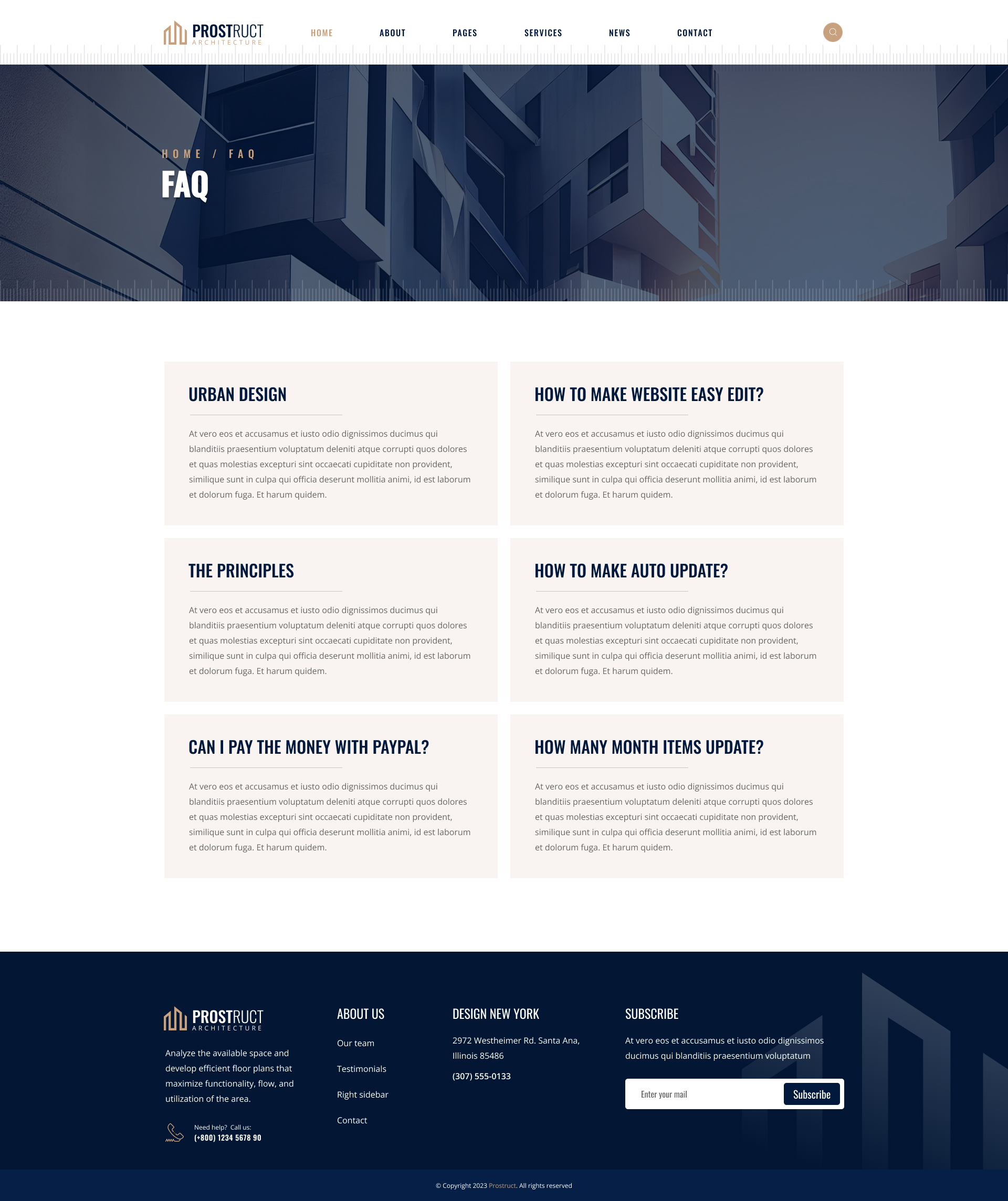 Prostruct - Architecture and Interior Design Figma Template by valorwide