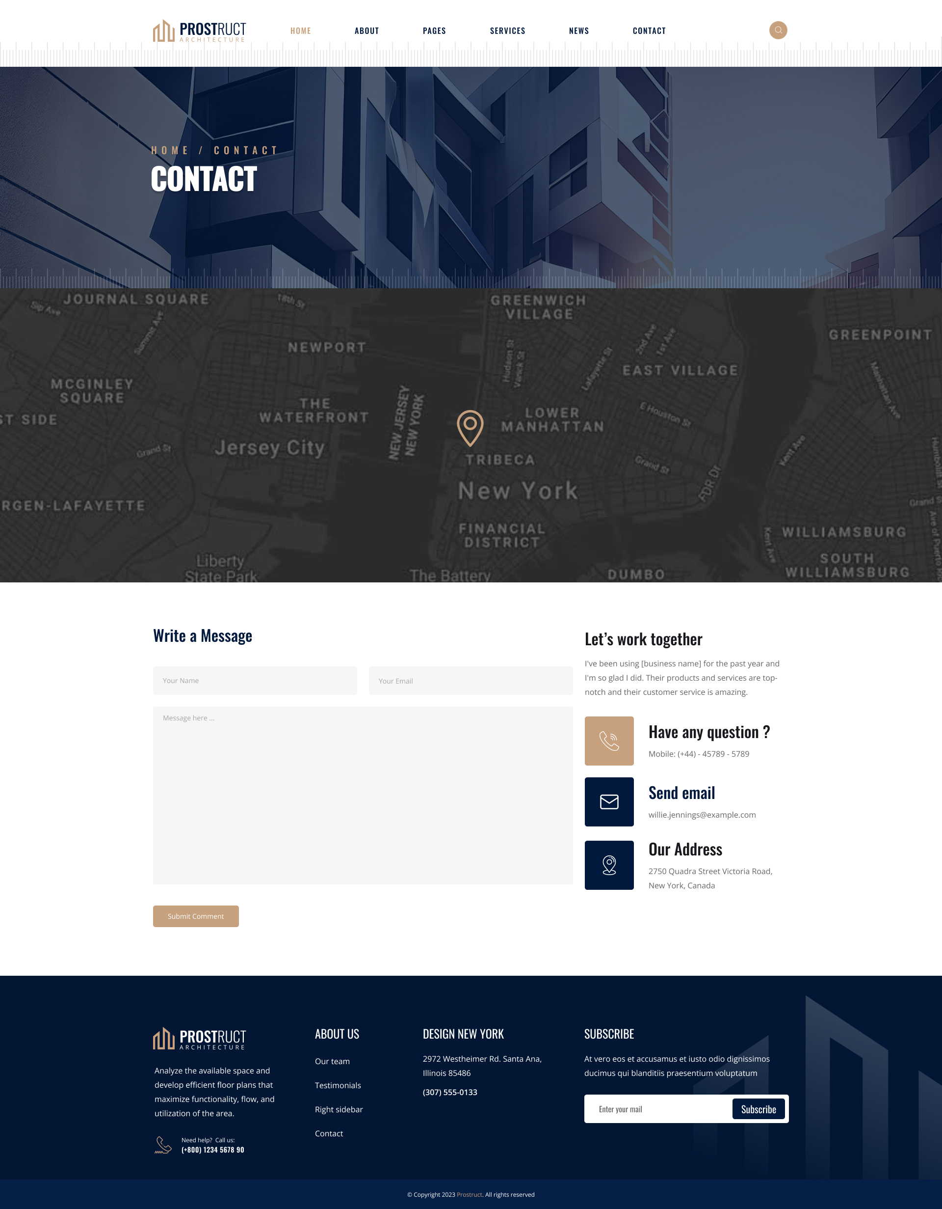 Prostruct - Architecture and Interior Design Figma Template by valorwide